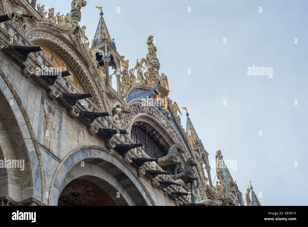 The top section of St Mark's Basilica, Venice Stock Photo - Alamy
