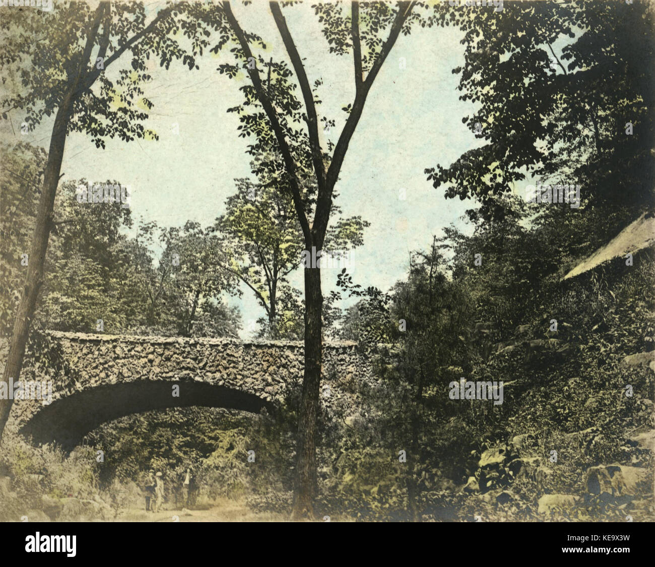 This photograph showcases the Tufa Bridge, a natural limestone bridge ...