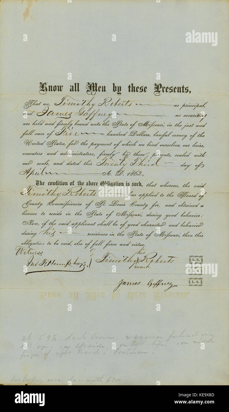 Timothy Roberts Free Negro Bond Stock Photo - Alamy