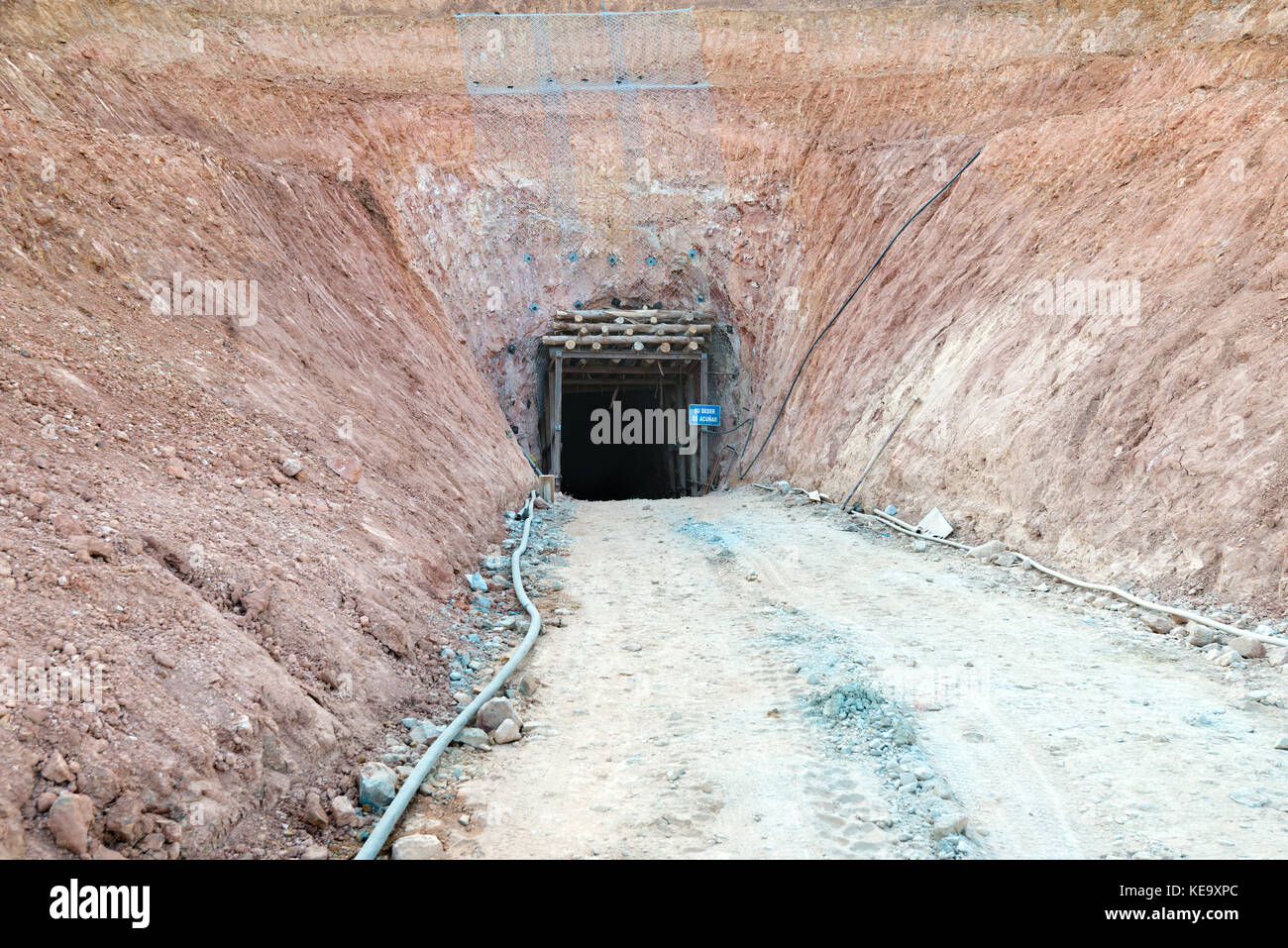 Entrance to a gold underground mine in Chile Stock Photo - Alamy