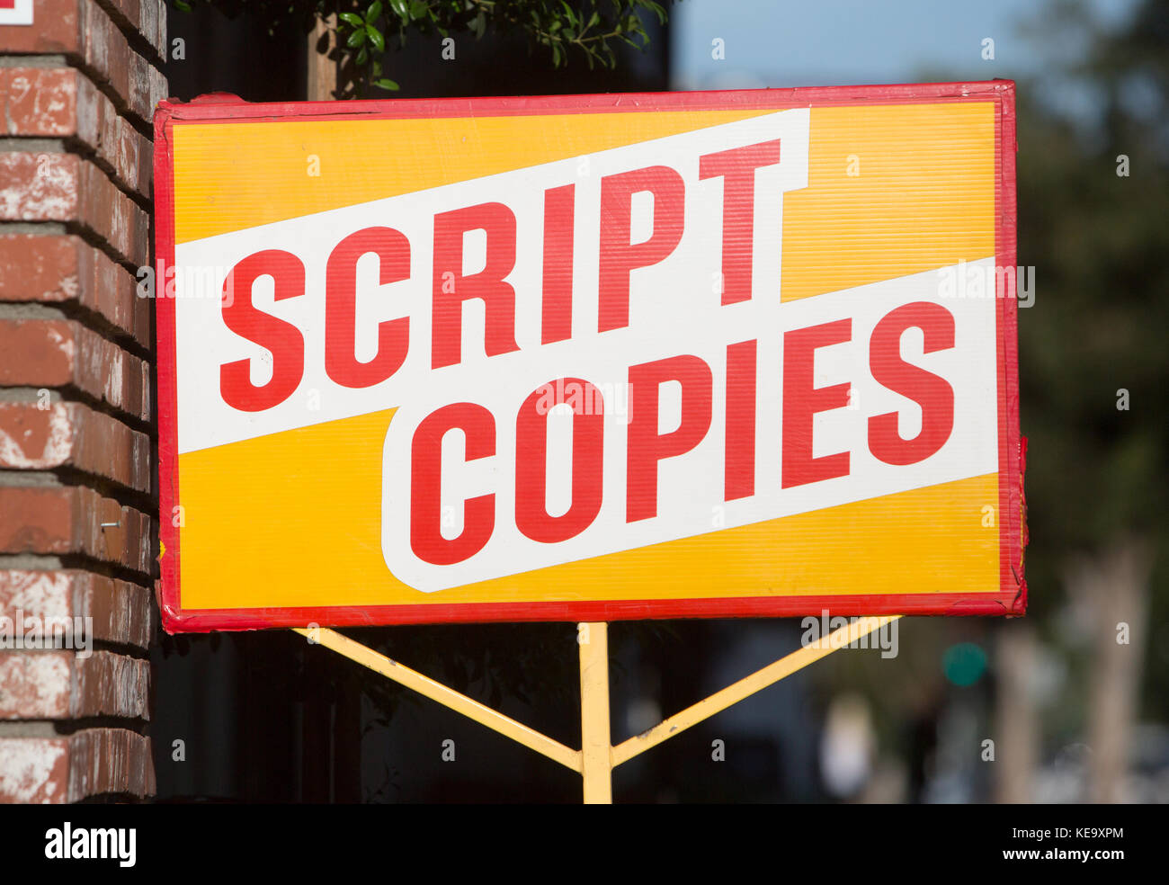 Script Copies sign in Burbank, CA Stock Photo - Alamy
