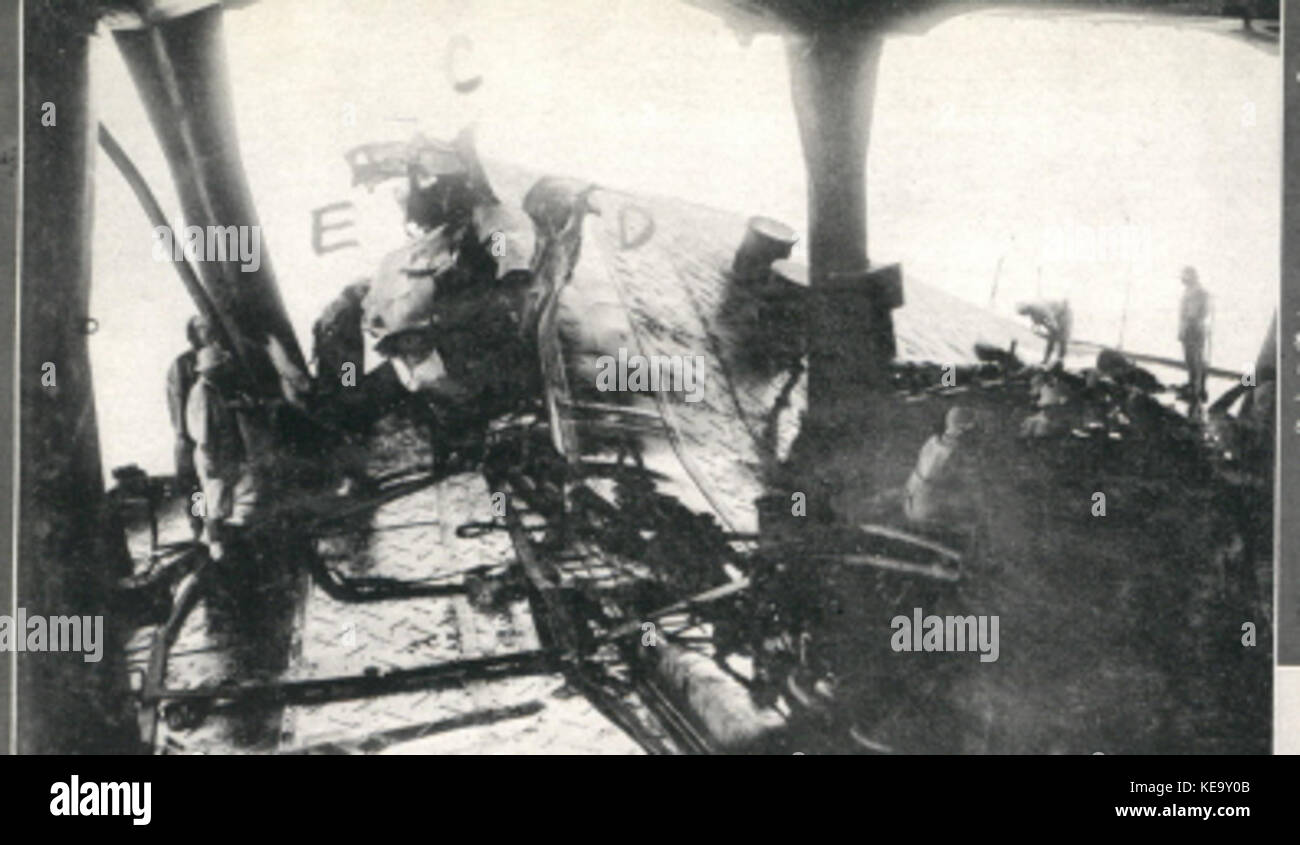 Shokaku Coral Sea battle damage 3 Stock Photo - Alamy