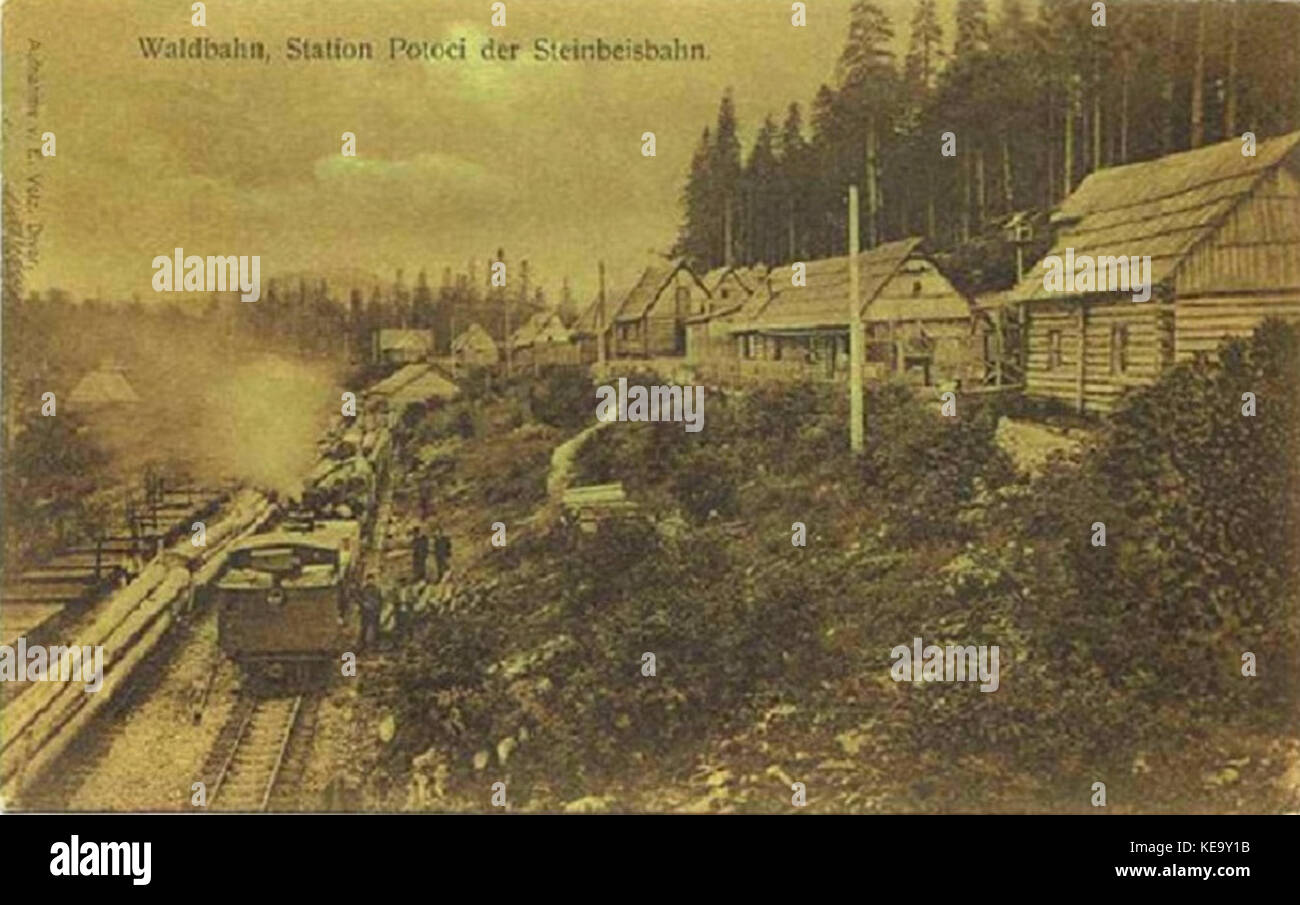 This photograph showcases the Potoci station of the Steinbeisbahn ...