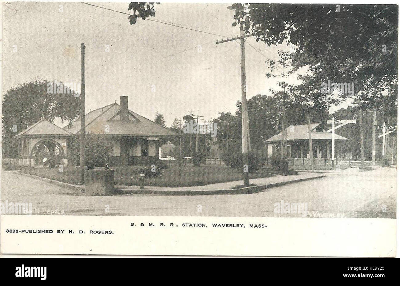 This postcard features a view of Waverly stations, a significant ...