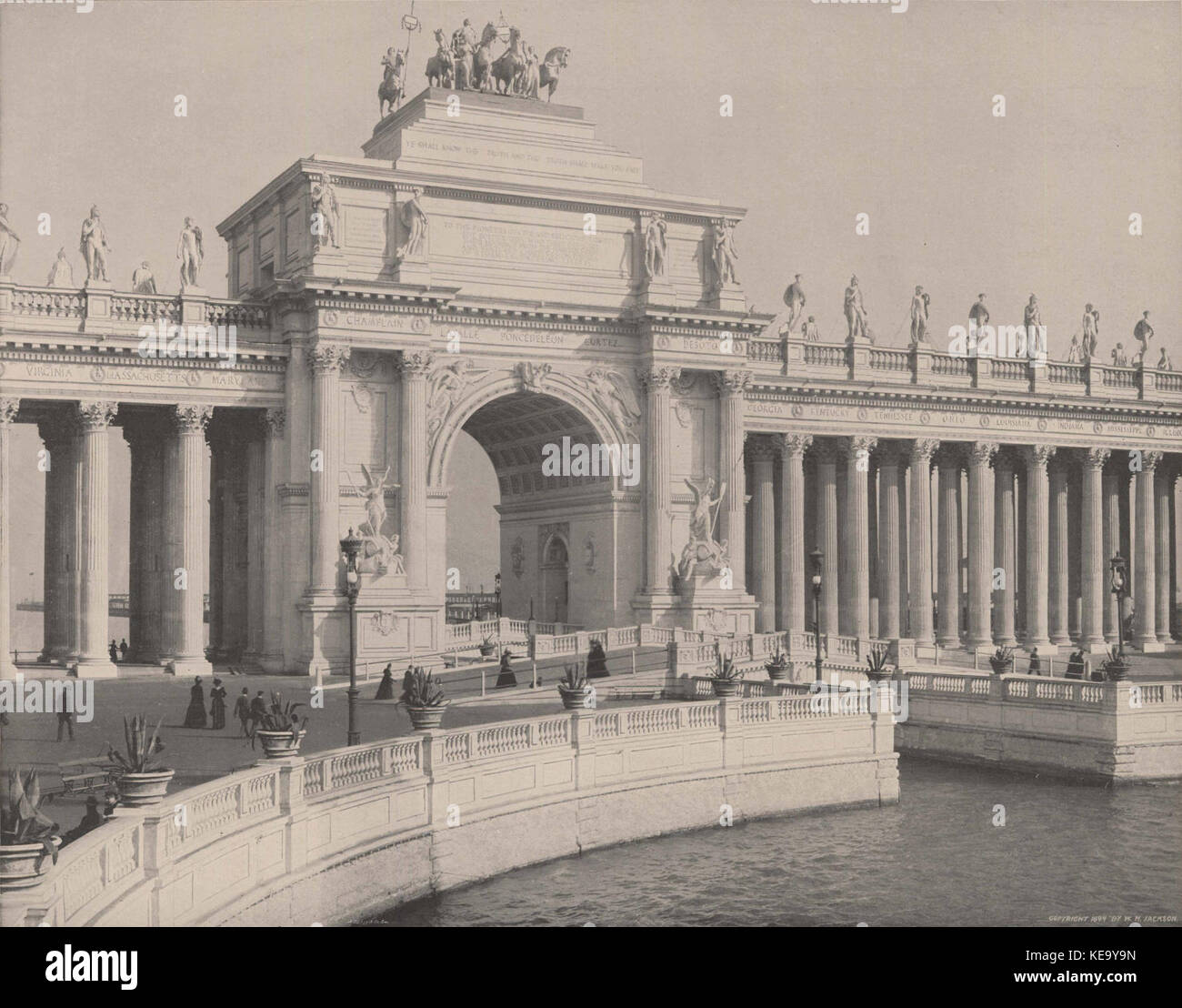 Water Gate and Peristyle, from Grand Basin, William Henry Jackson, 1893 ...