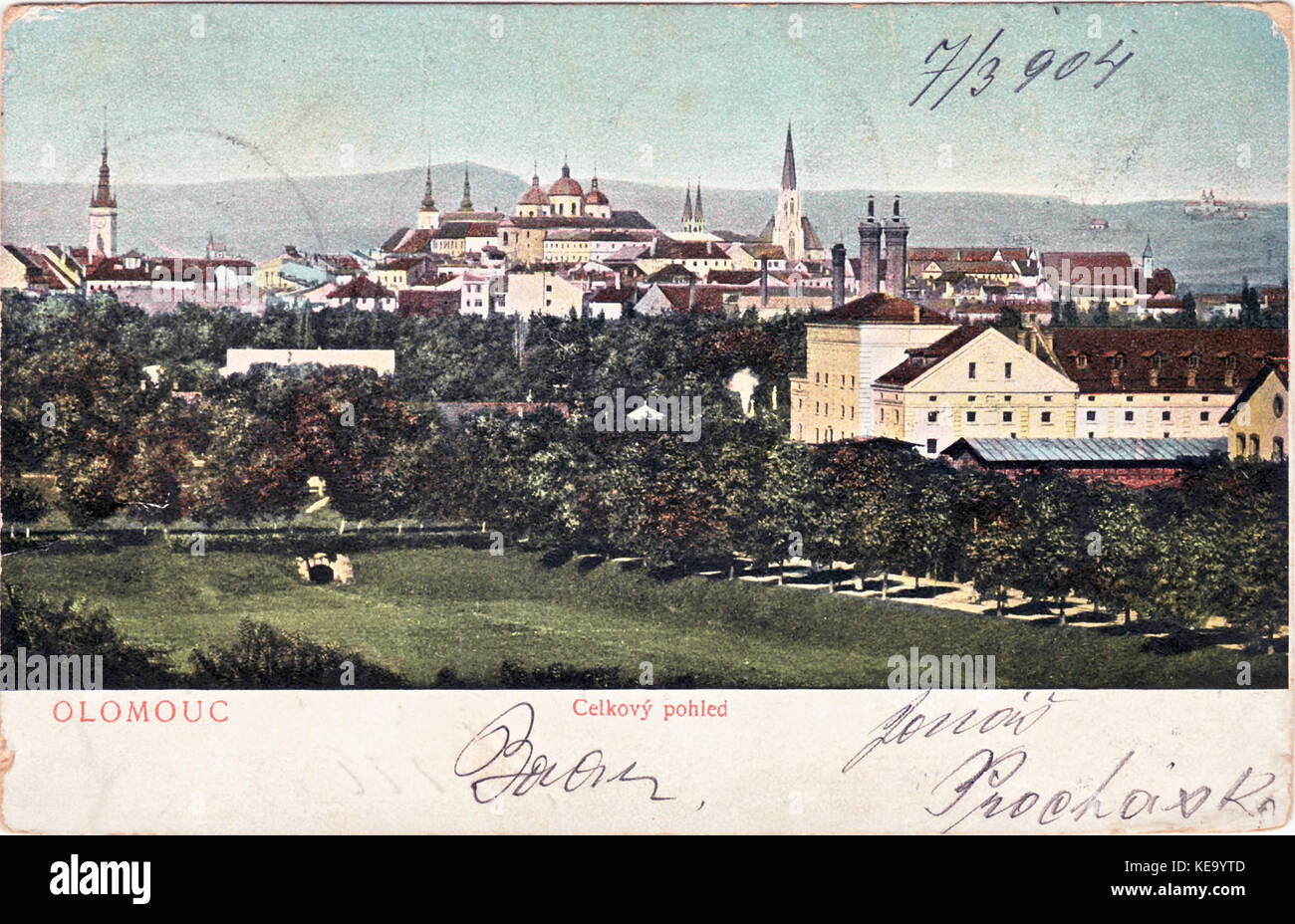 Historical view of Olomouc Stock Photo - Alamy