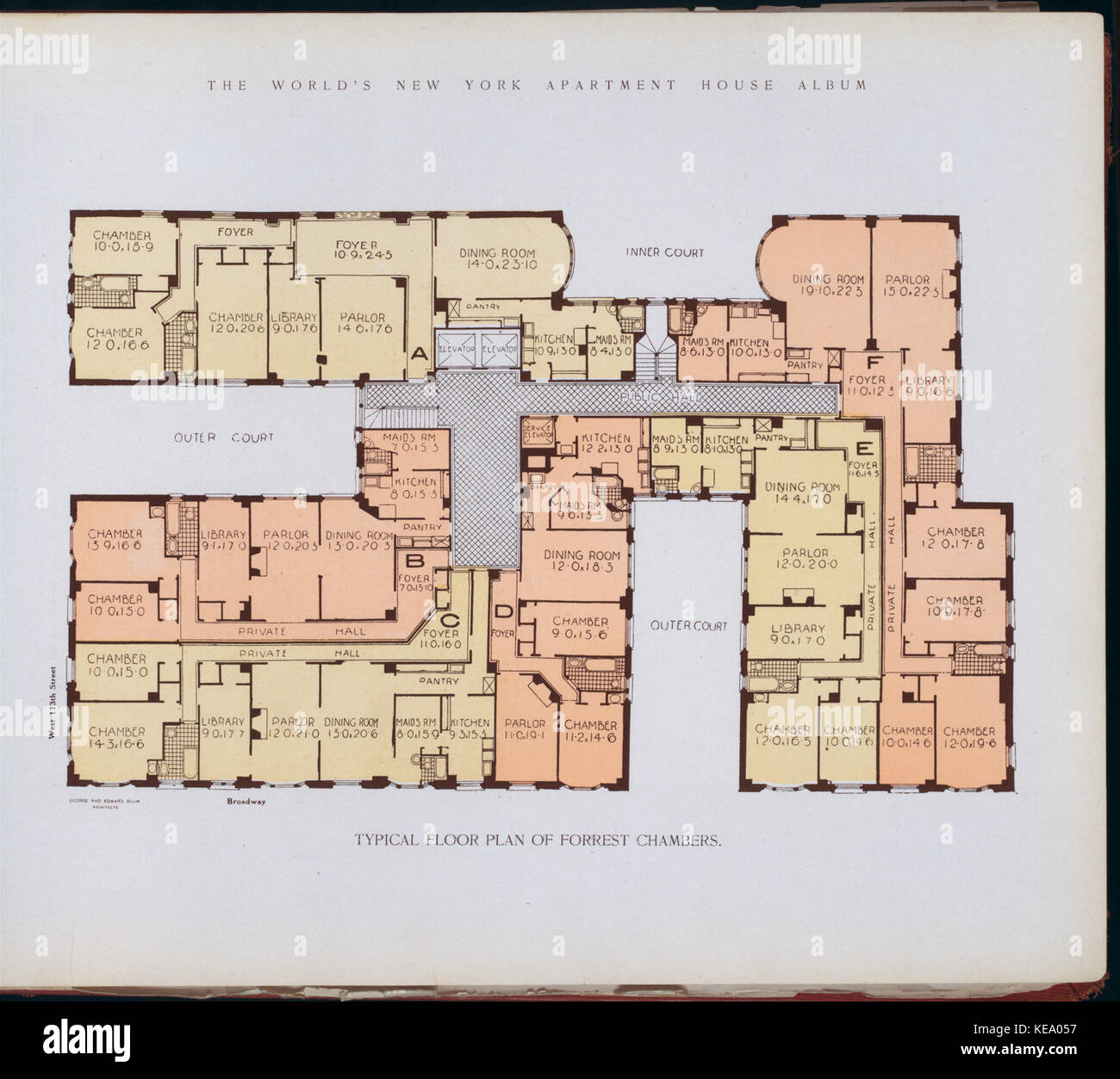 Typical floor plan of Forrest Chambers (NYPL b11389518 417240 Stock ...