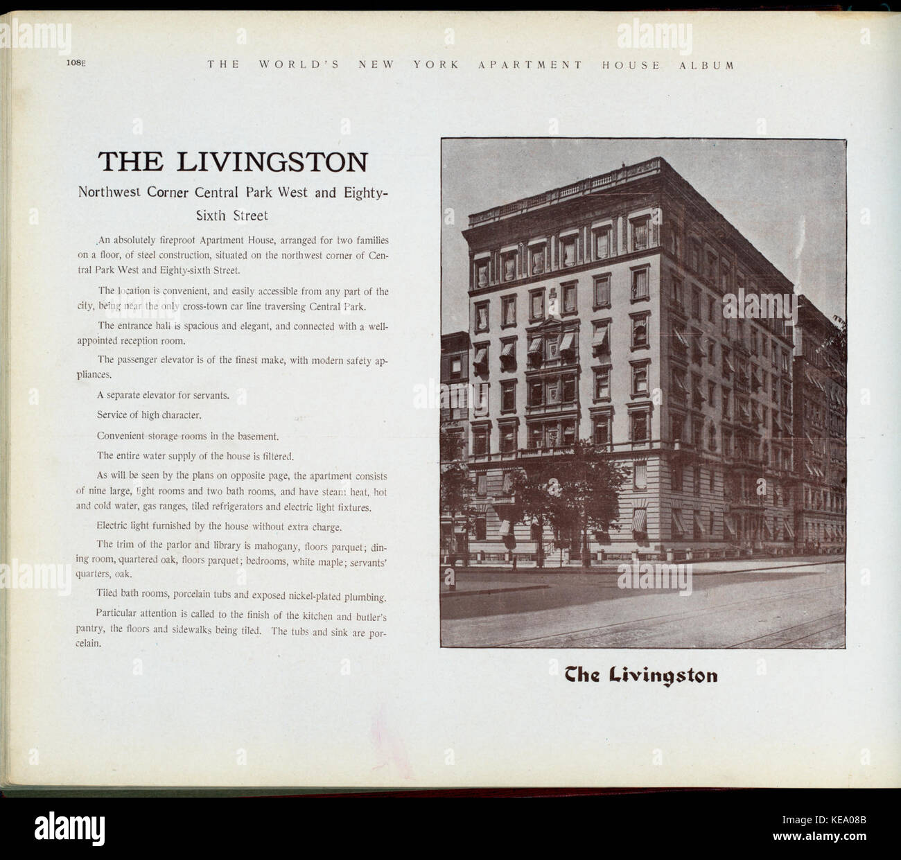 A historic photograph of the Livingston building, located at the ...