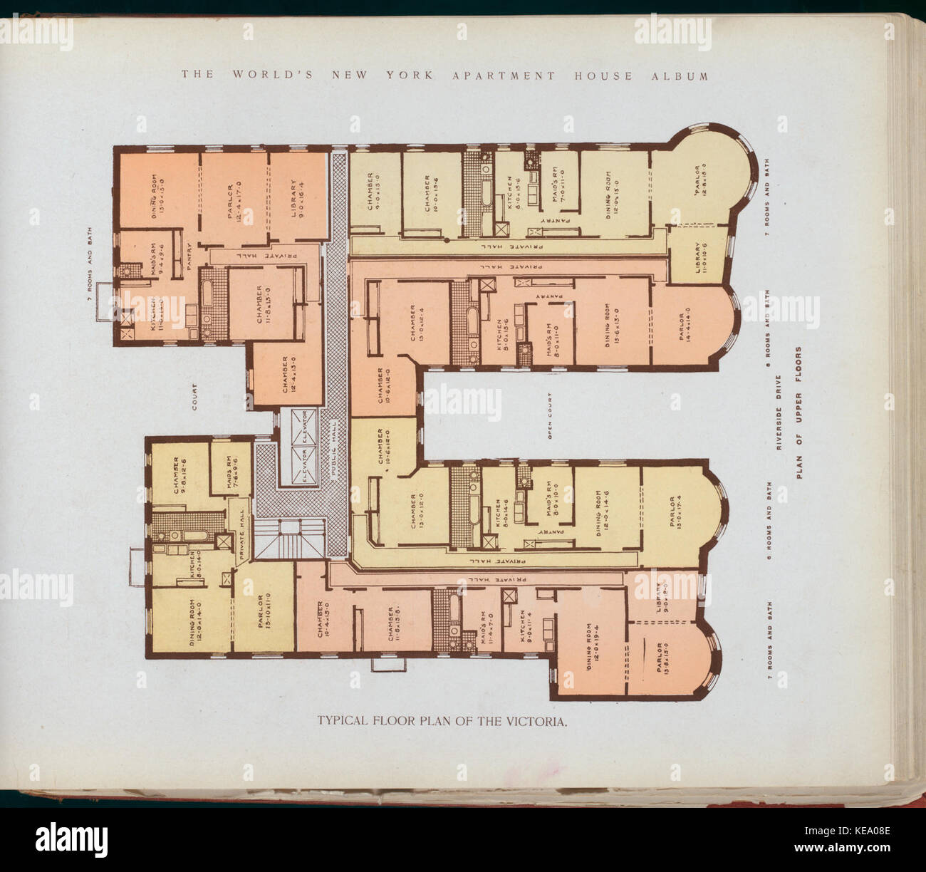 Typical floor plan of The Victoria (NYPL b11389518 417344 Stock Photo ...