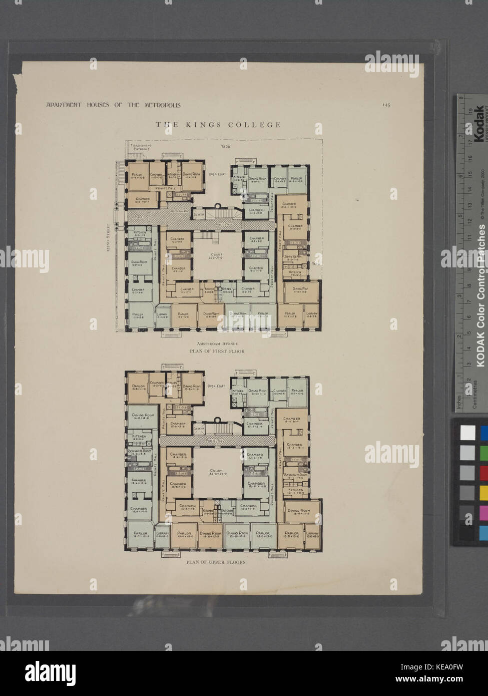 The Kings College. Plan of first floor; Plan of upper floors (NYPL ...