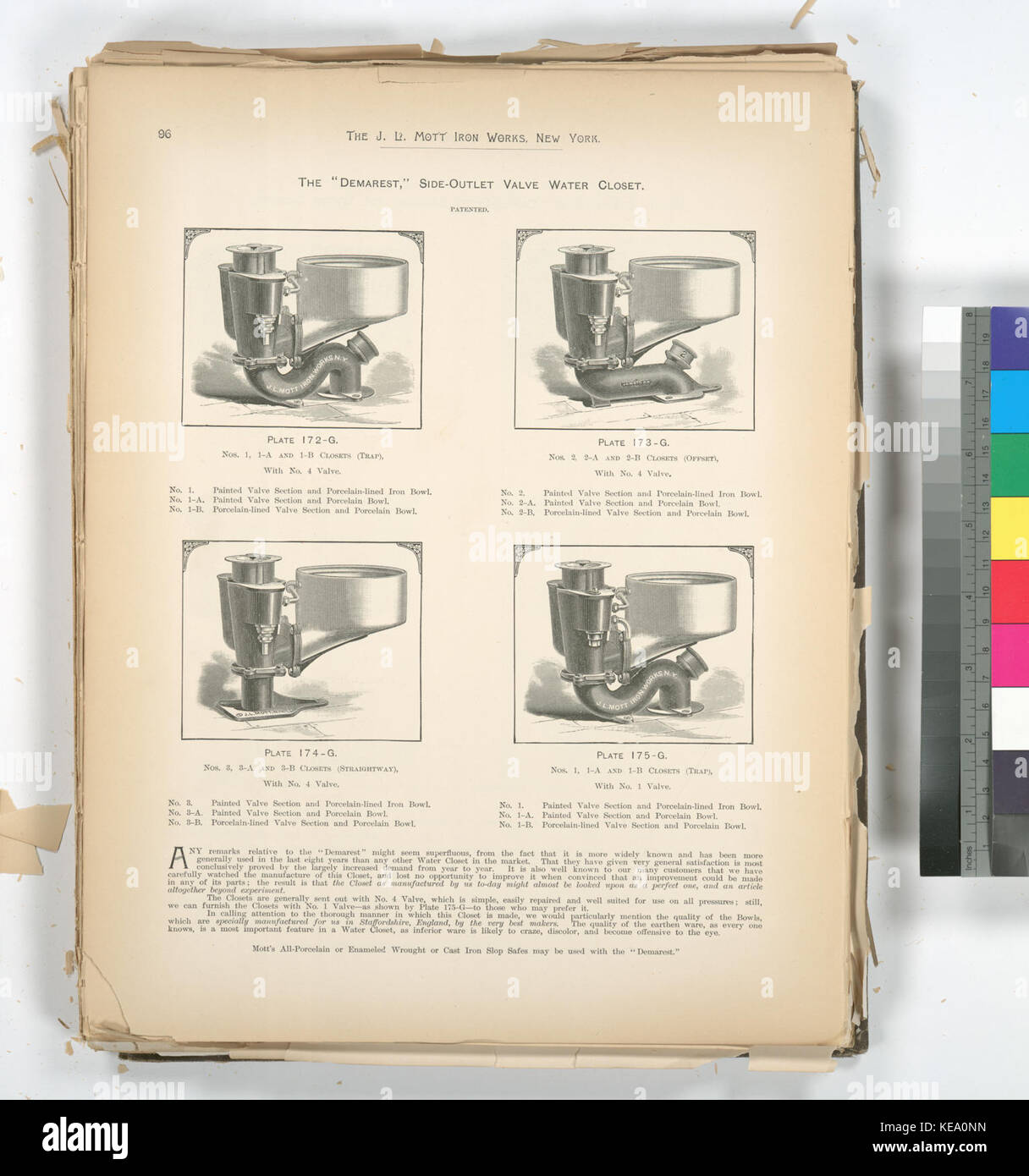 The 'Demarest' side outlet valve water closet, patented design ...