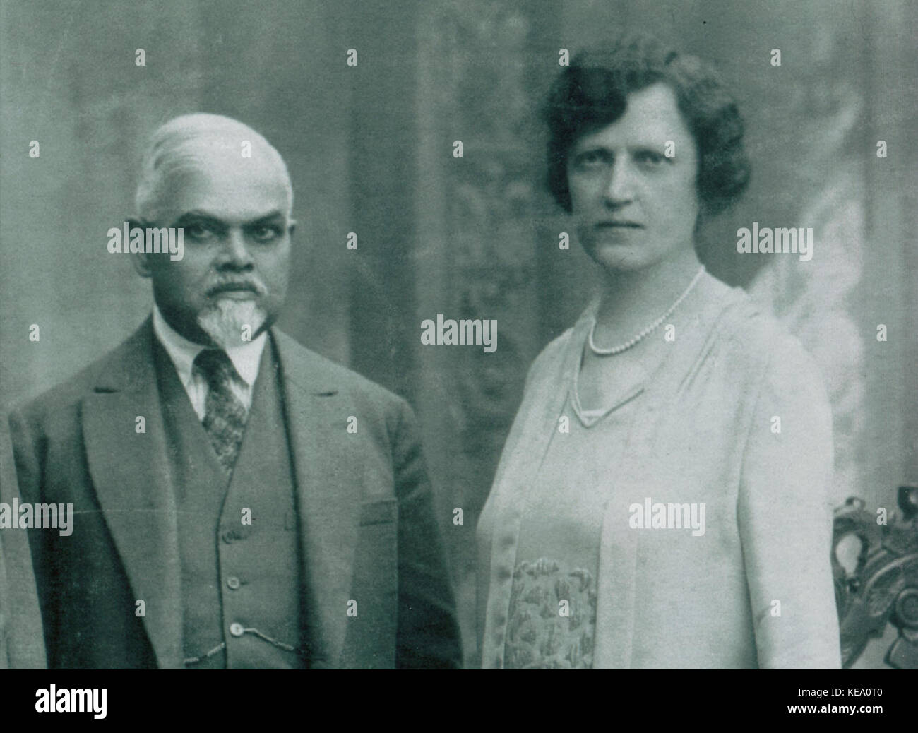 S. R. Rana with his German wife Stock Photo - Alamy