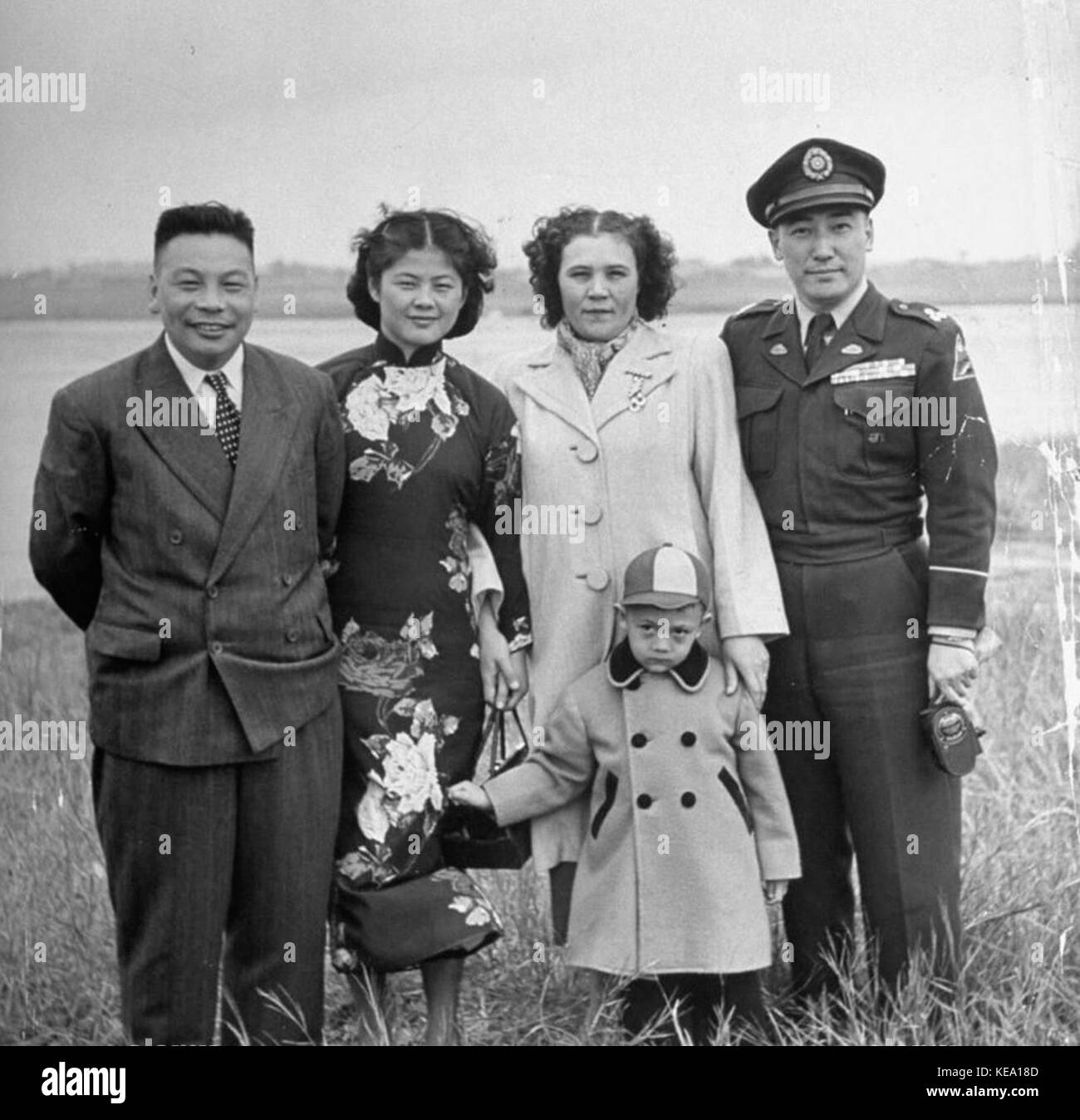Chiang Ching kuo Chiang Wei kuo families Taiwan 1950 Stock Photo - Alamy
