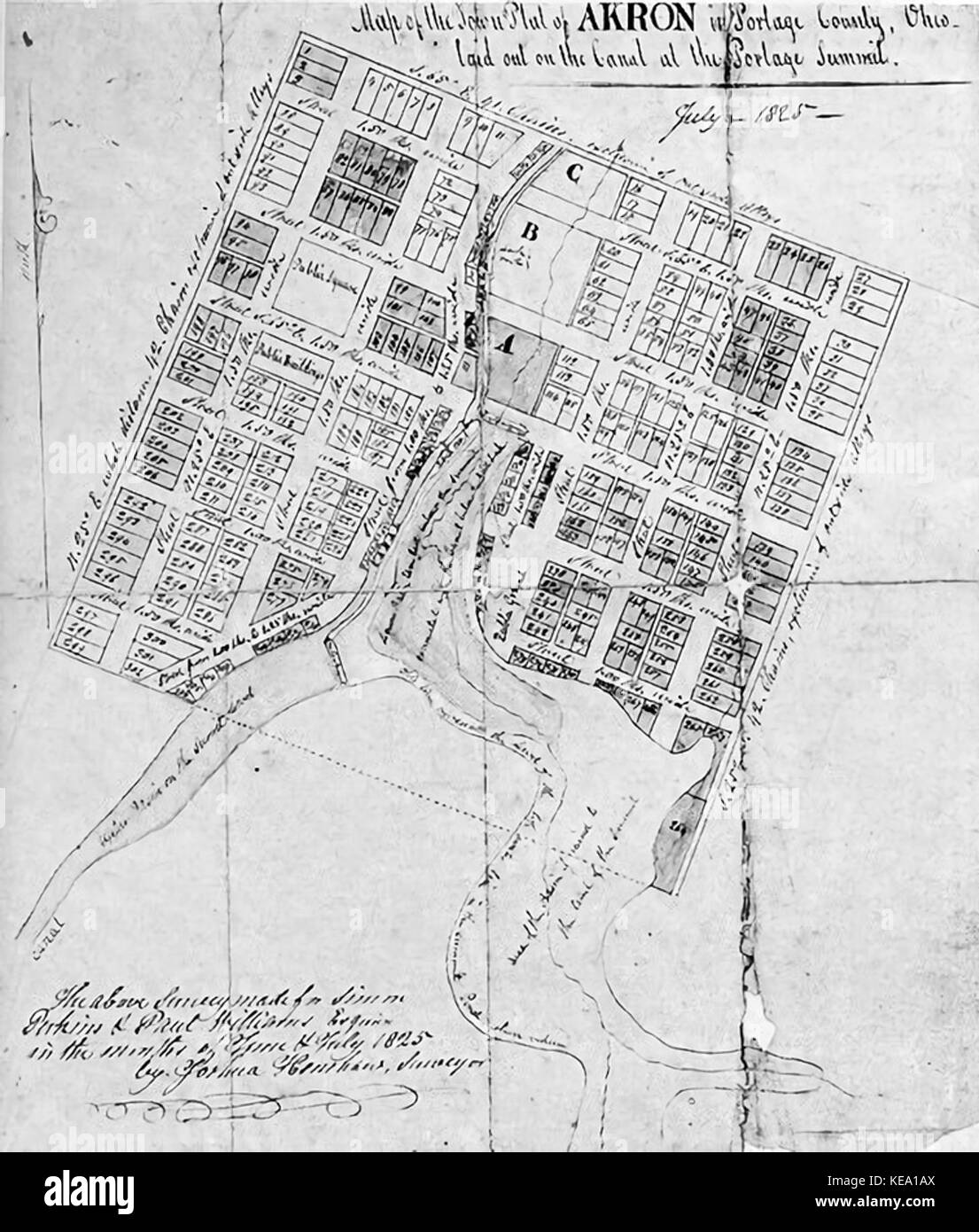 Akron map Black and White Stock Photos & Images - Alamy