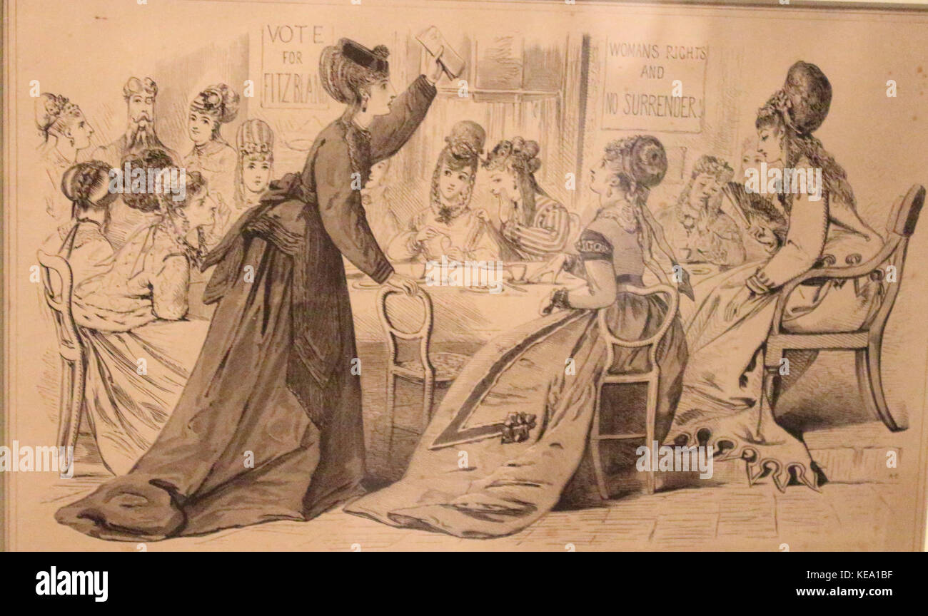 'Woman's Rights and No Surrender' by 'Sem' is a political cartoon from ...