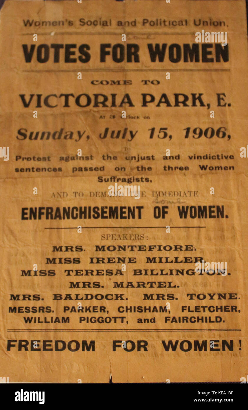 A 1906 meeting of the Women's Social and Political Union (WSPU) at ...