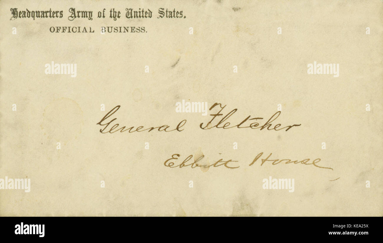 Written invitation of William T. Sherman to General Fletcher, ca. 1880 ...