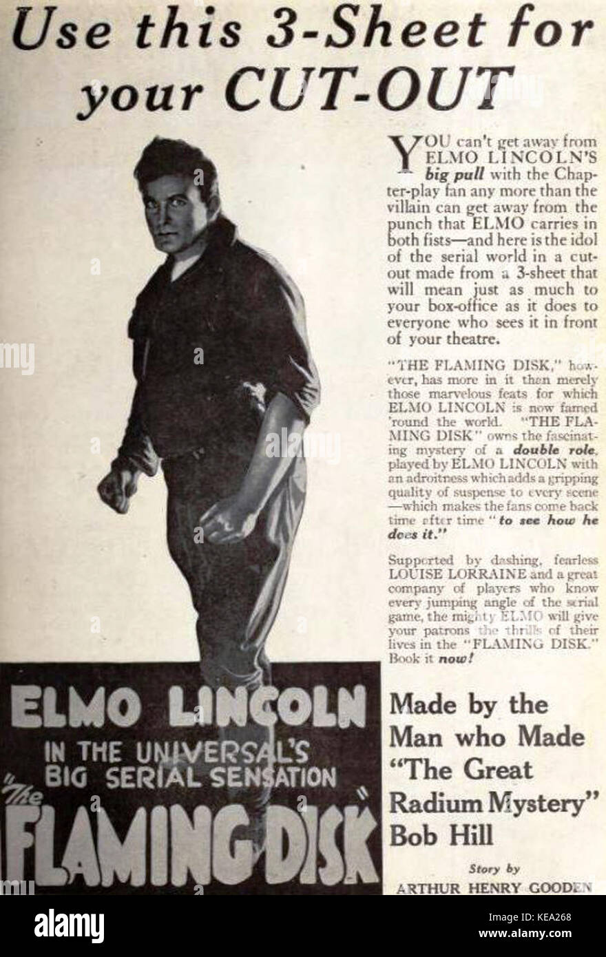 The Flaming Disc (1920) 5 Stock Photo - Alamy