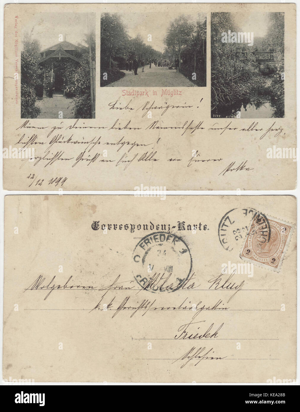 Reverse vintage postcards hi-res stock photography and images - Alamy