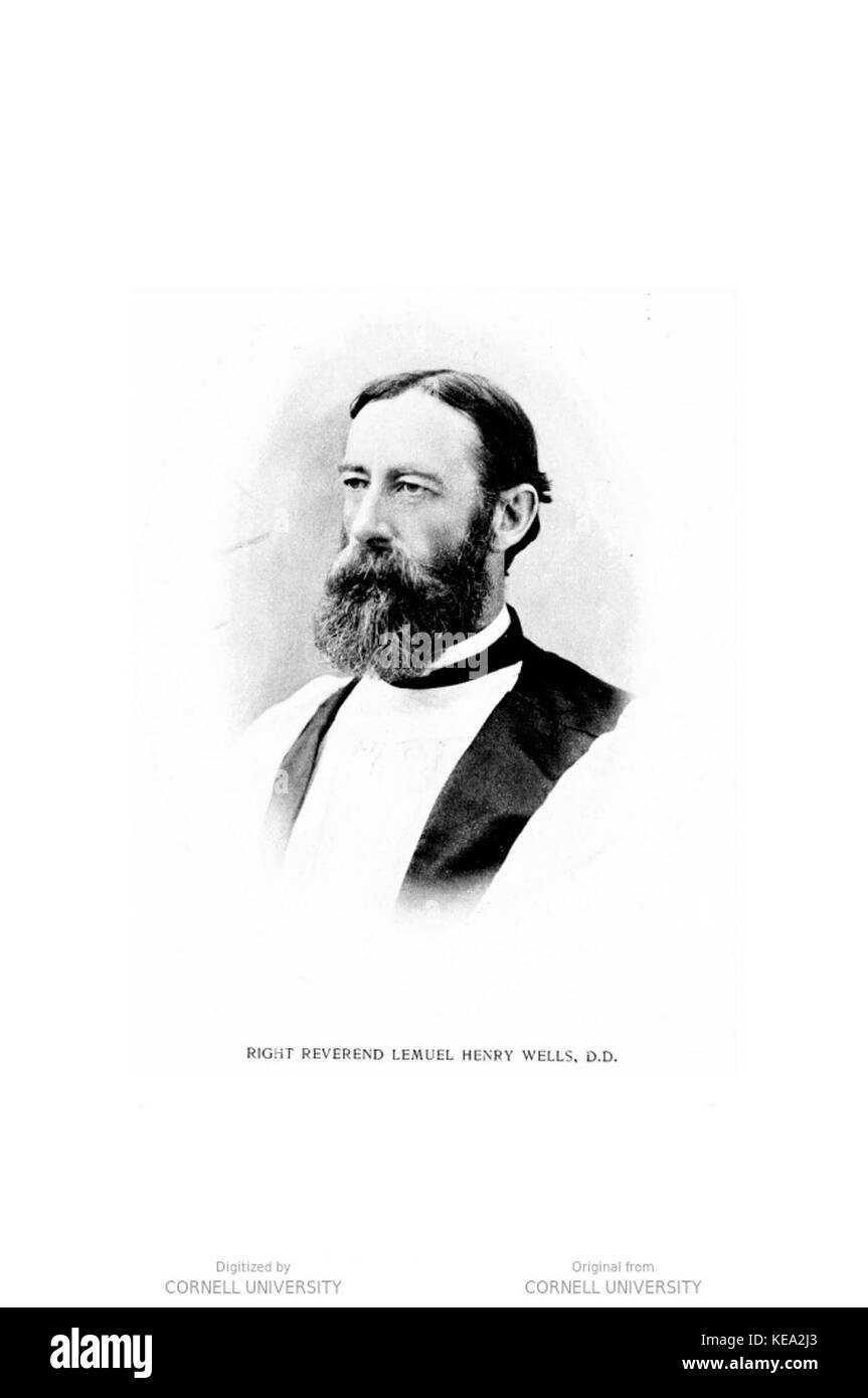 A photograph of The Right Reverend Lemuel Wells, an Episcopal bishop ...