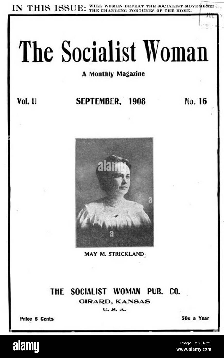 A historical cover of 'The Socialist Woman' magazine from September ...