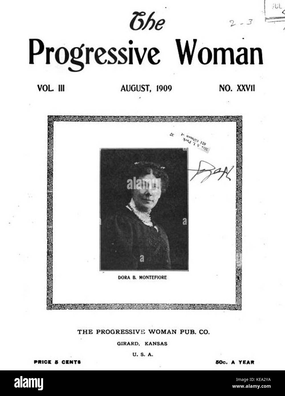 The Progressive Woman magazine cover August 1909 Stock Photo - Alamy