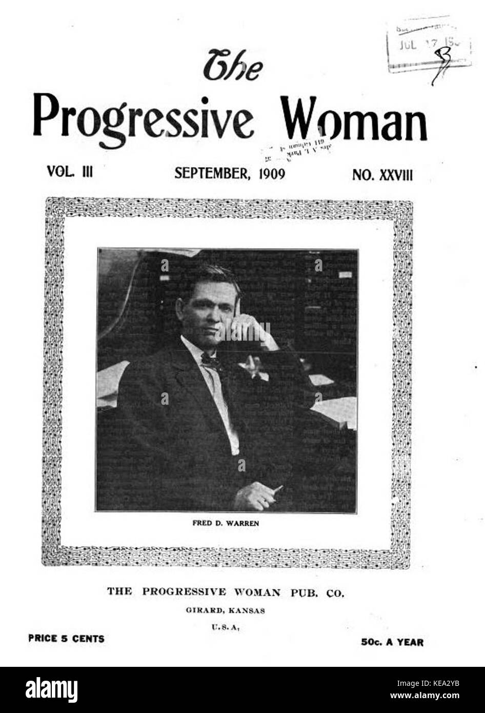 The Progressive Woman magazine cover September 1909 Stock Photo - Alamy