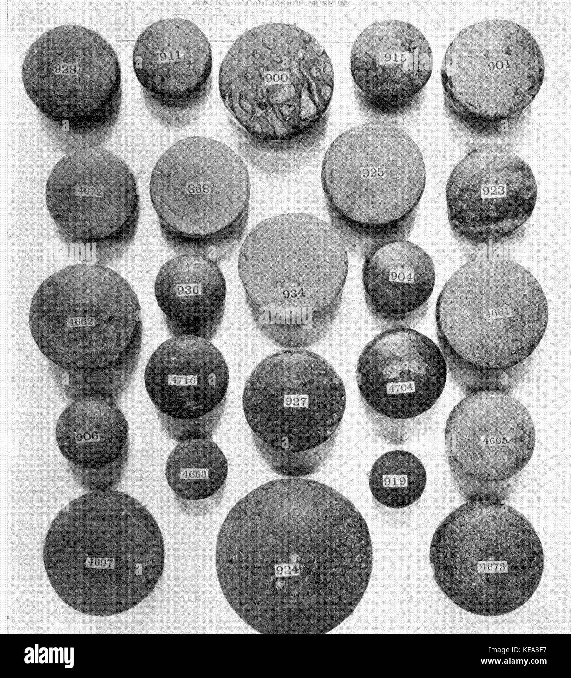 The Ulu Maika Stones are part of an exhibit showcasing ancient Hawaiian ...