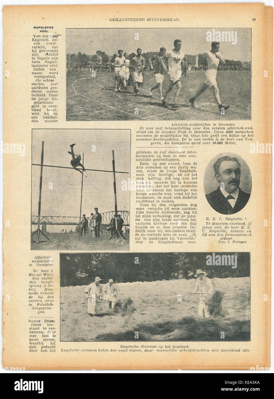 A page from the Dutch newspaper 'Stuivers Blad,' issue No27, dated July ...