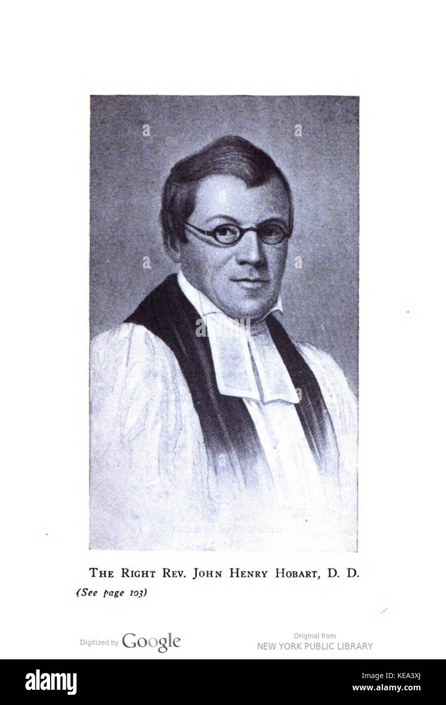 The Rt Rev John Henry Hobart Stock Photo - Alamy