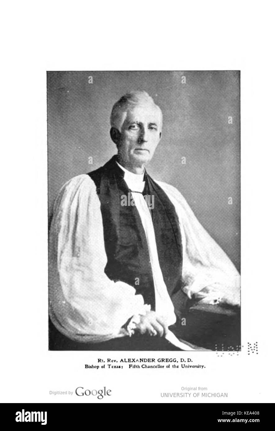 The Rt. Rev. Alexander Gregg was a prominent figure in the Episcopal ...