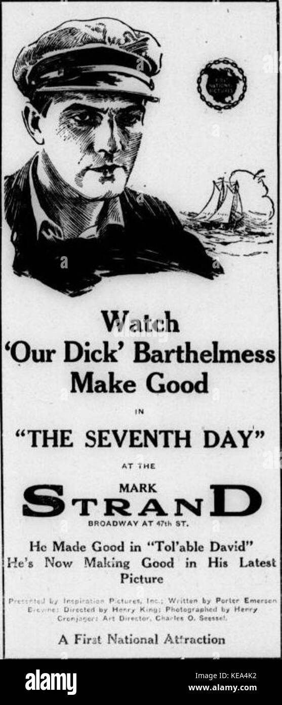 The Seventh Day (1922) 2 Stock Photo - Alamy