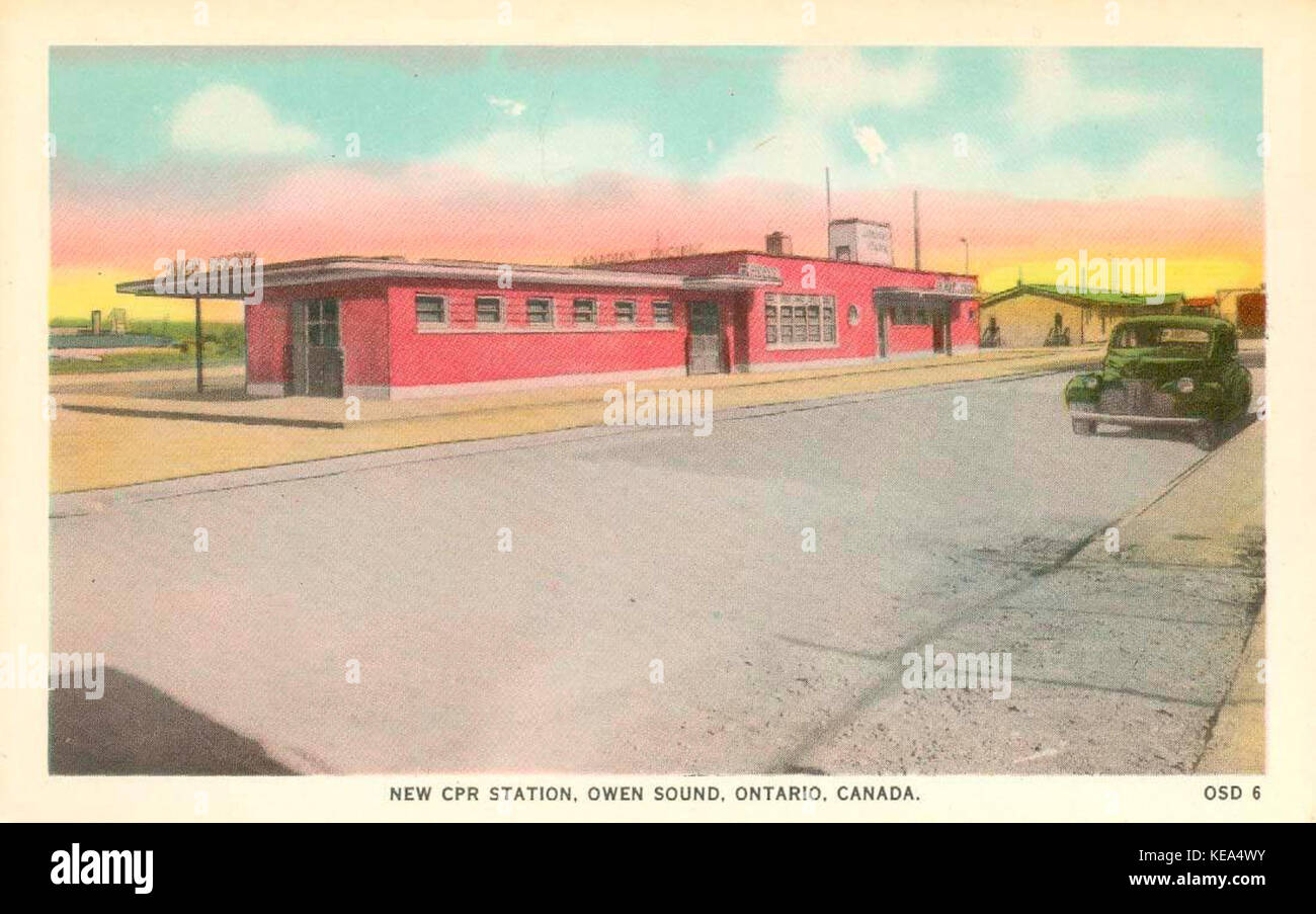 The new Canadian Pacific Railway (CPR) station at Owen Sound marks a ...