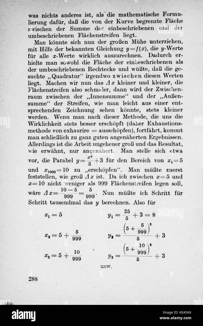 This page from the mathematics book 'Vom Einmaleins zum Integral ...