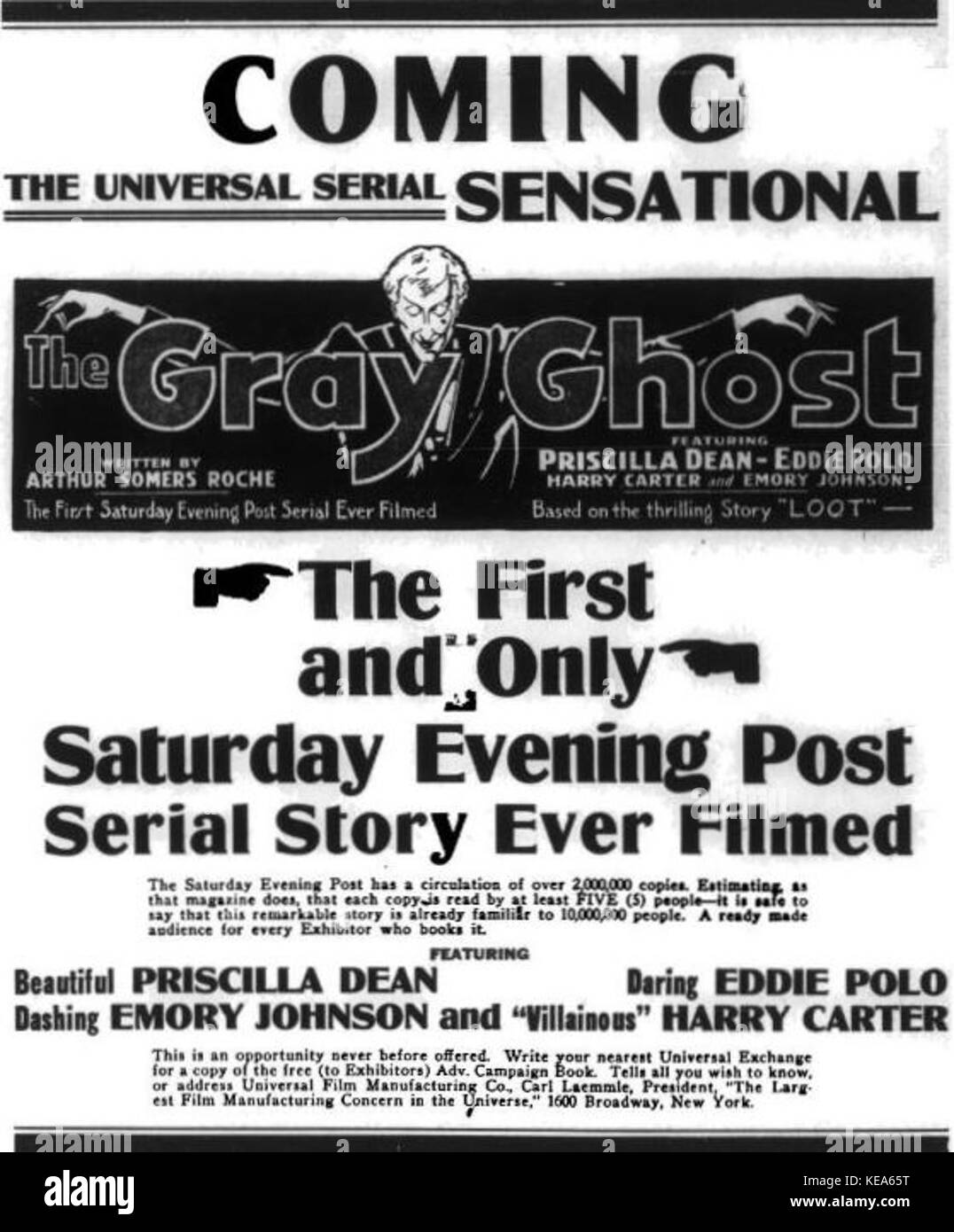 The Gray Ghost (1917) 1 Stock Photo - Alamy