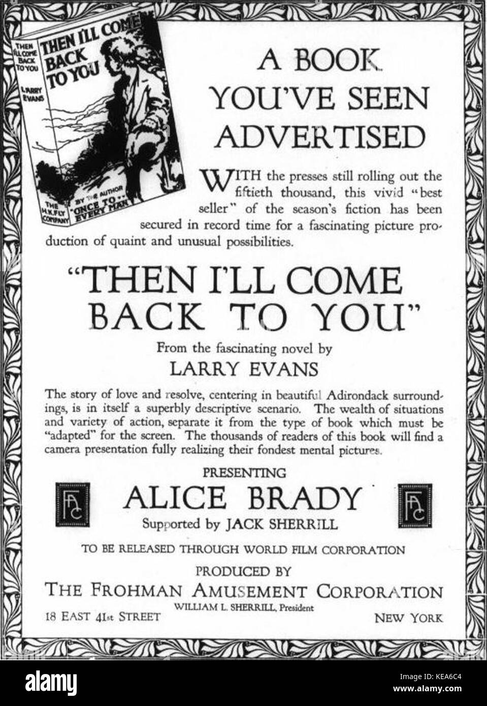This film, 'Then I'll Come Back to You,' released in 1916, is a drama ...