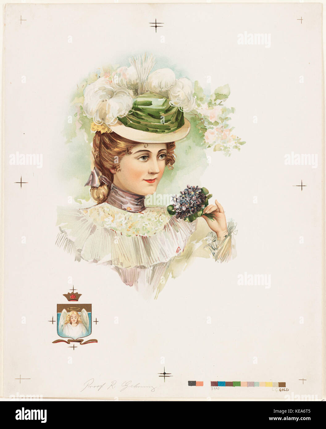 The painting 'Woman with Posy' housed in the Boston Public Library ...