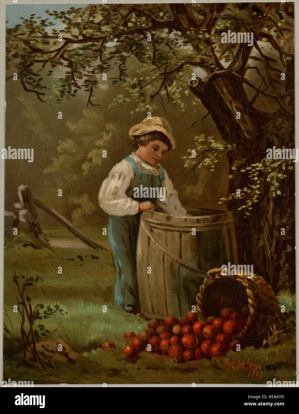 Under the Apple Tree (Boston Public Library Stock Photo - Alamy