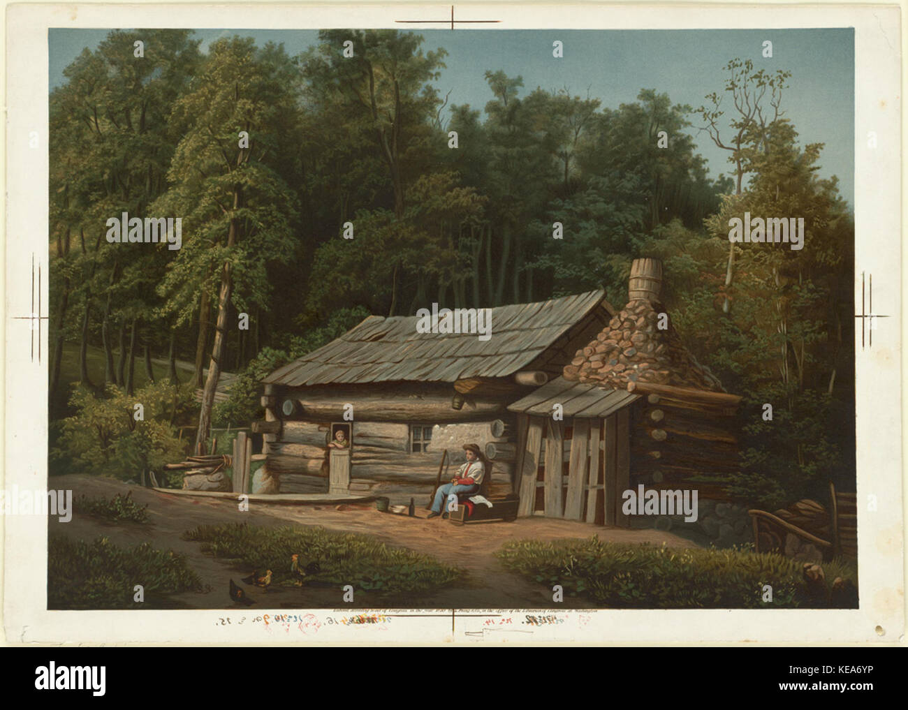 The Log Cabin by Boston Public Library Stock Photo - Alamy