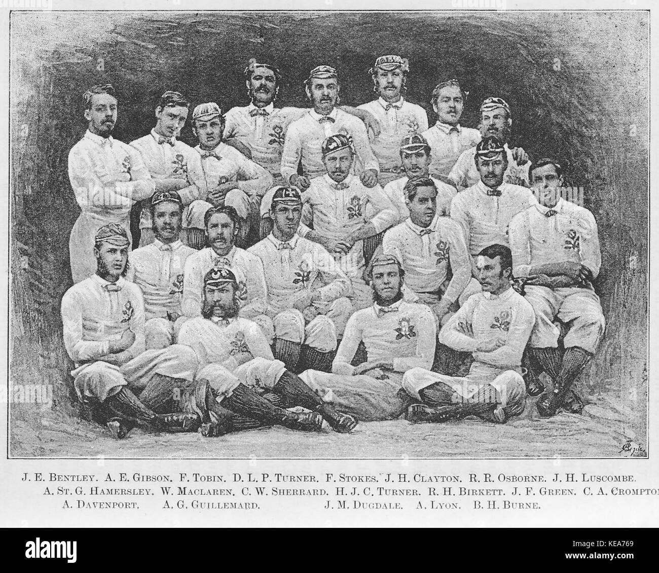 The First England Team Stock Photo - Alamy