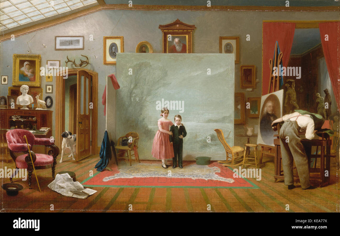 Thomas Le Clear Interior with Portraits Smithsonian Stock Photo - Alamy