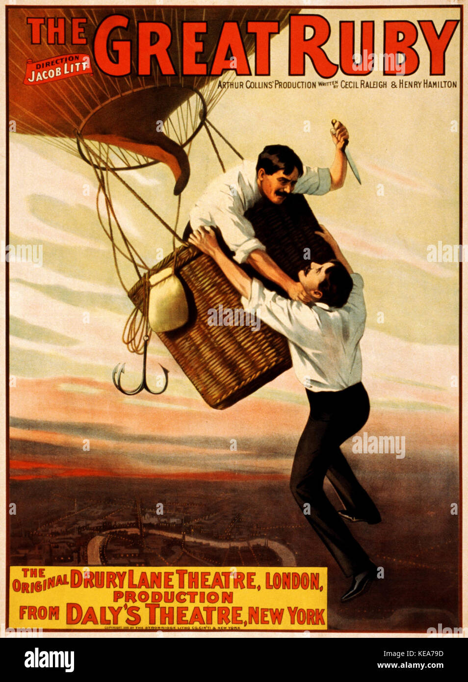 The great ruby, Broadway poster, 1899 Stock Photo - Alamy