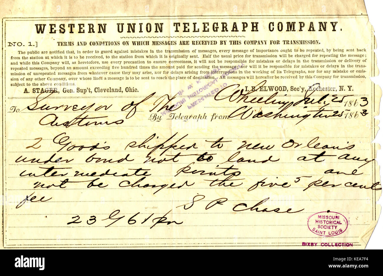 Civil war telegram hi-res stock photography and images - Alamy