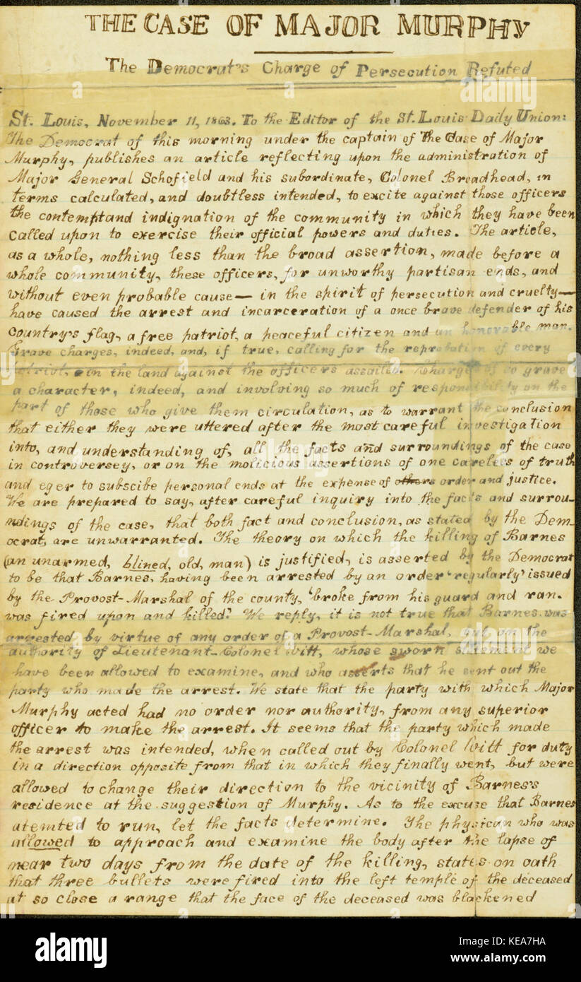 Transcribed copy of a letter to the editor of theSt. Louis Daily Union ...