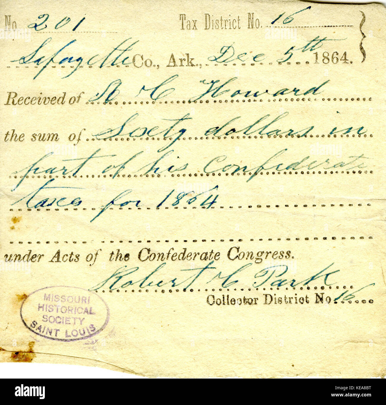 Ancient tax receipt hi-res stock photography and images - Alamy