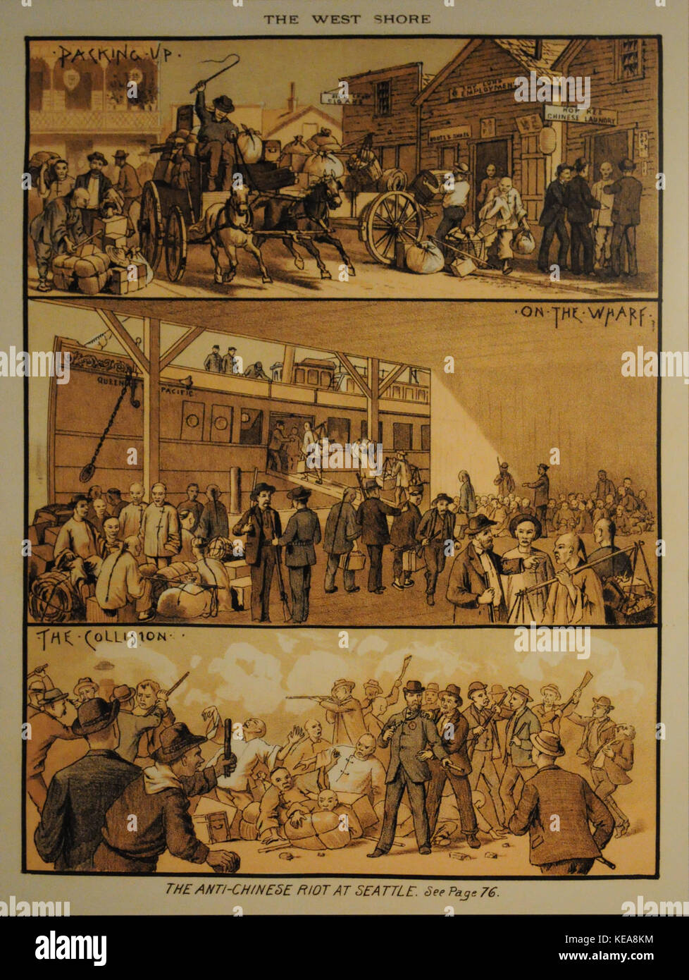 West Shore Magazine on the Seattle anti Chinese riot 02 Stock Photo - Alamy