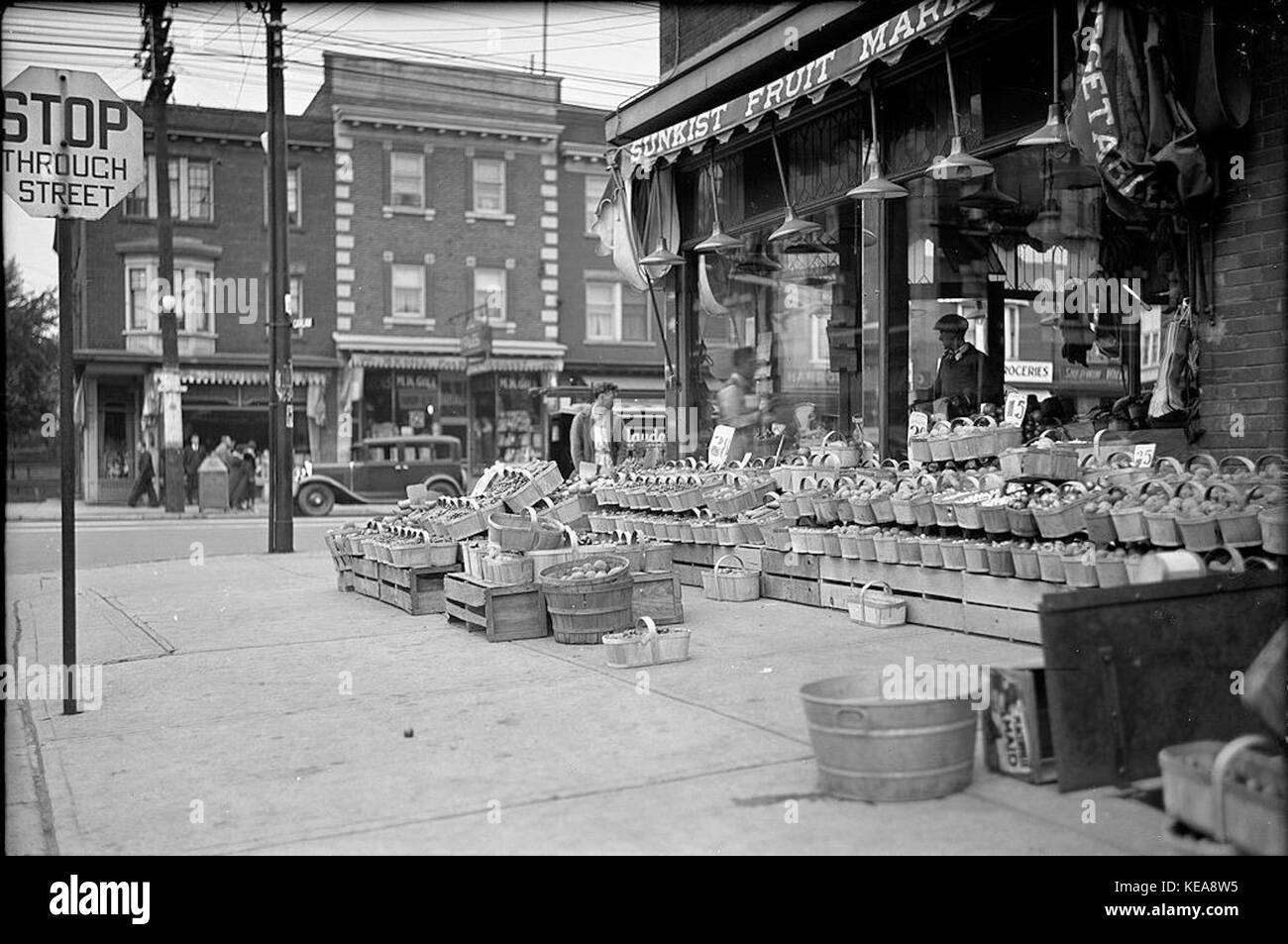 Southeast corner Carlaw and Danforth 1934 Stock Photo - Alamy