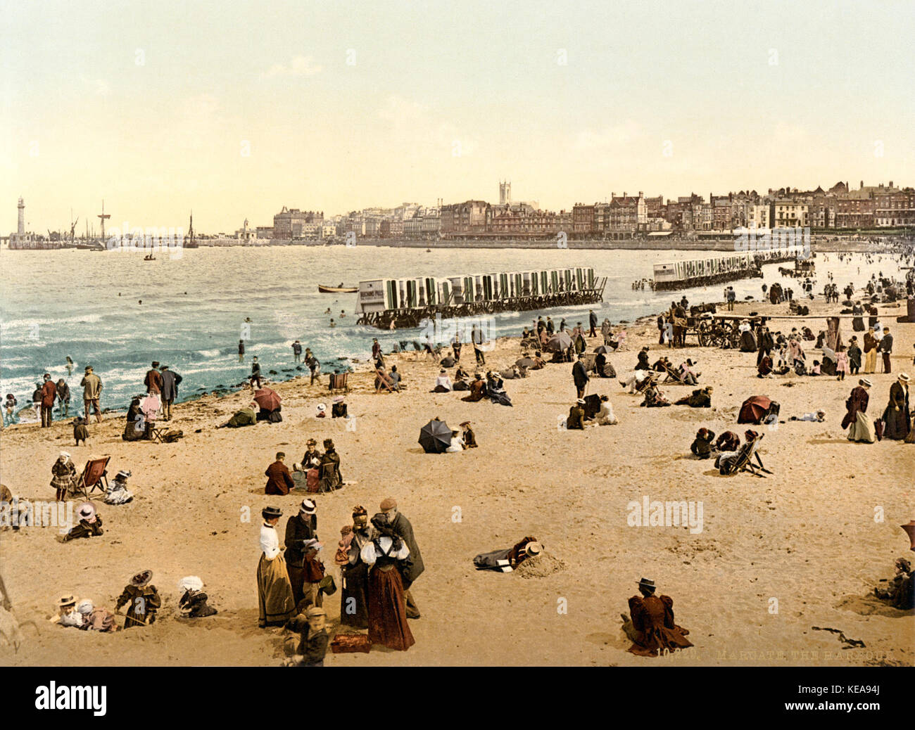The harbour, Margate, Kent, England, ca. 1897 Stock Photo - Alamy