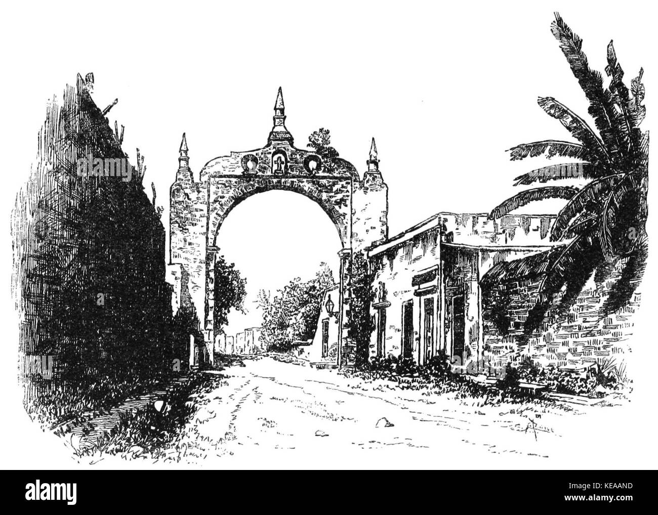 Town gate design Black and White Stock Photos & Images - Alamy