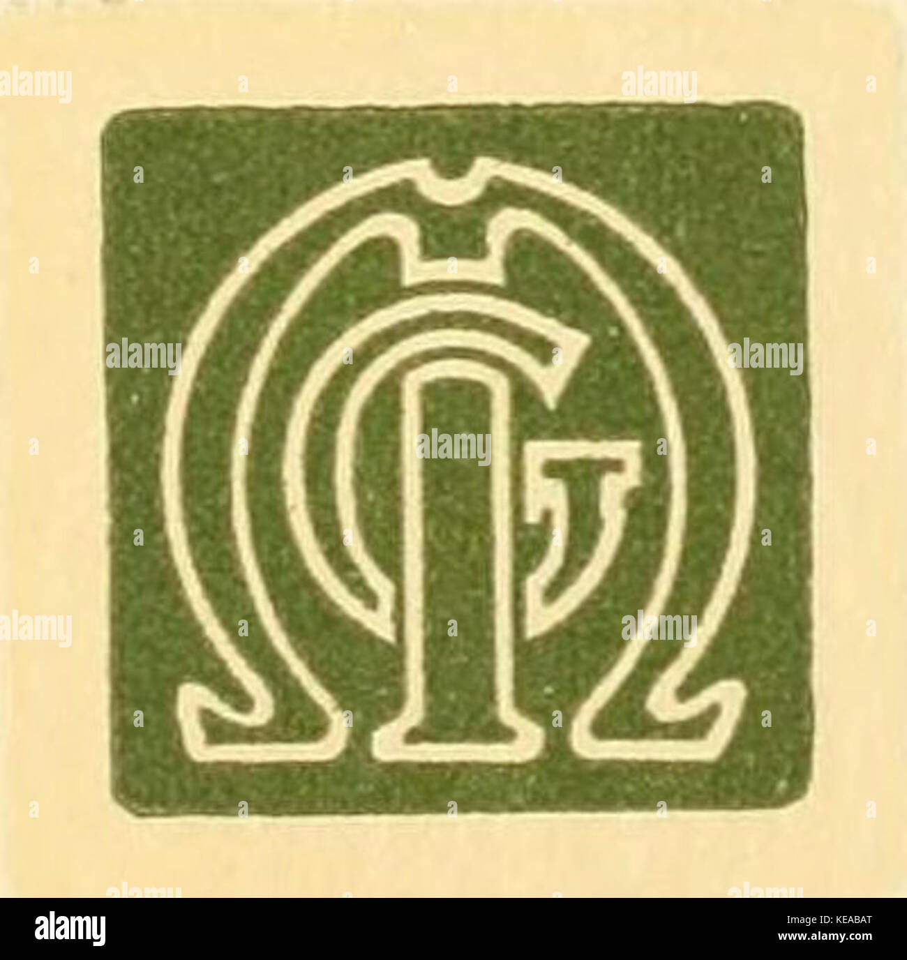 The Shaving of Shagpat title George Meredith monogram Stock Photo - Alamy